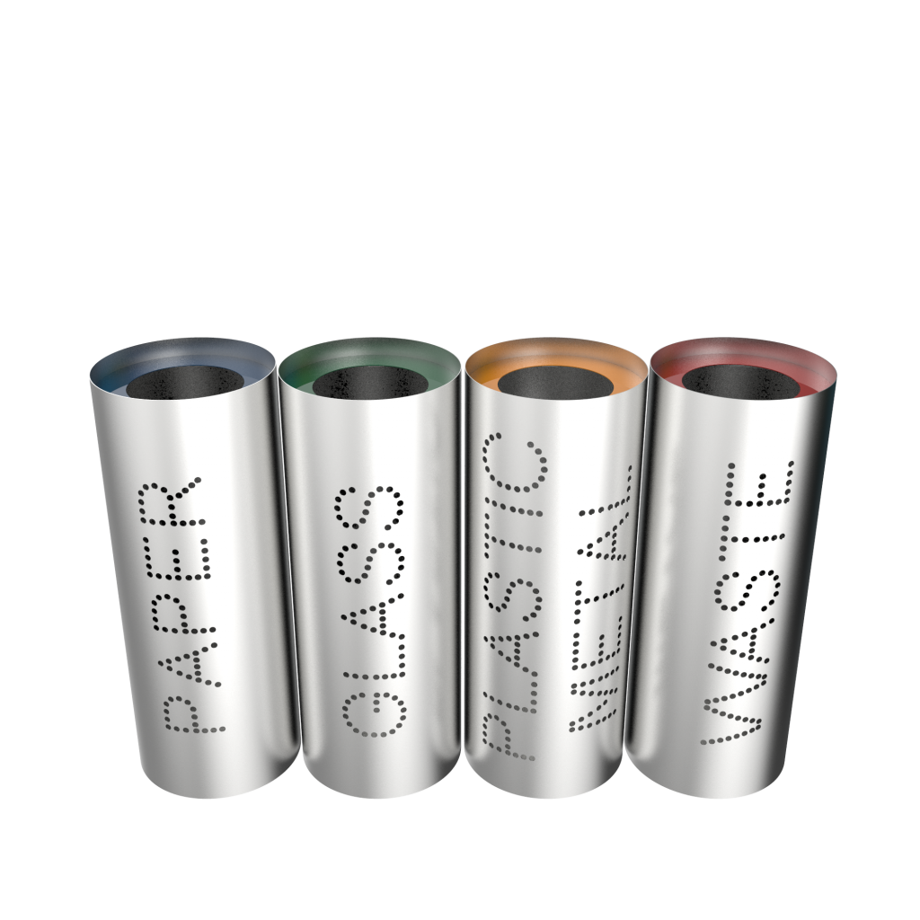 MUNDIN SST stylish recycle bins in stainless steel - Binsignia®