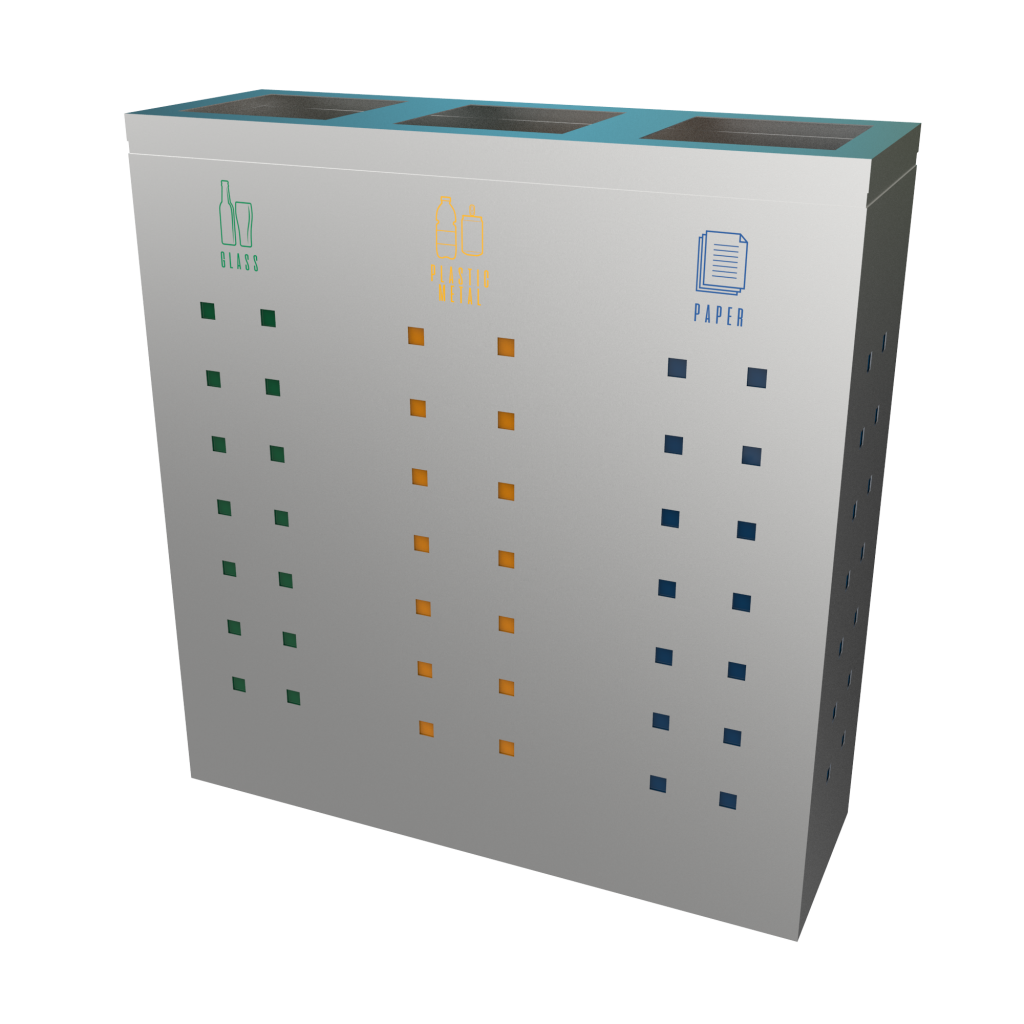 ALBRIS SST color coded stainless steel recycle bin - Binsignia®