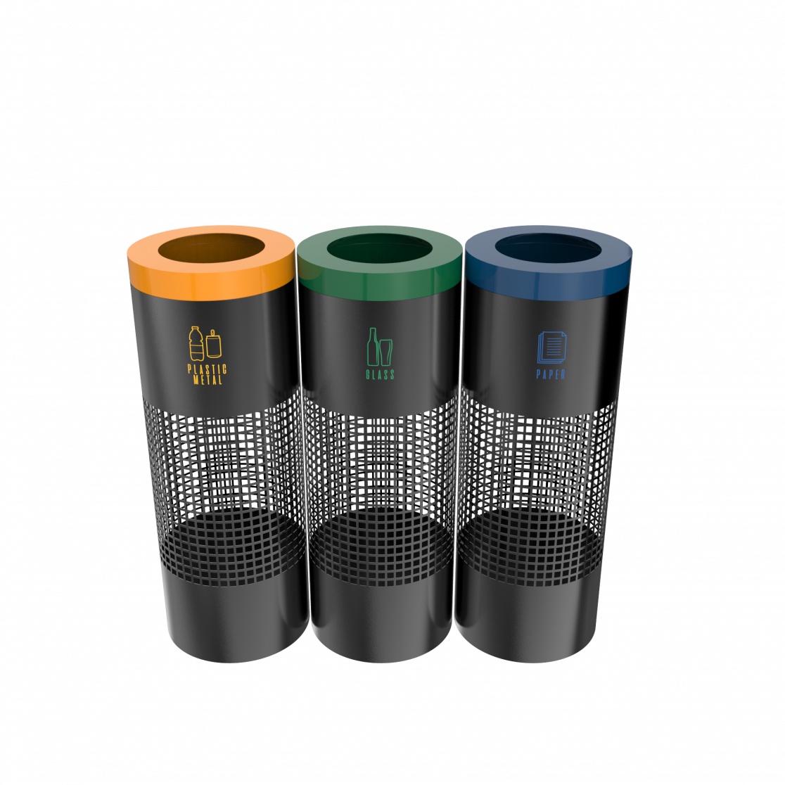 BELVEDERE PC stylish sheet metal recycle bins - Binsignia®