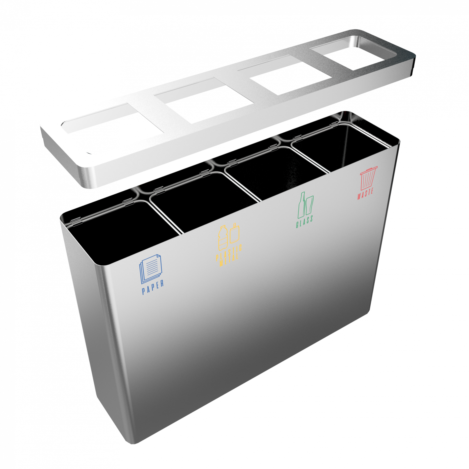 BERNINA SST cestino moderni in acciaio inox per raccolta differenziata ...