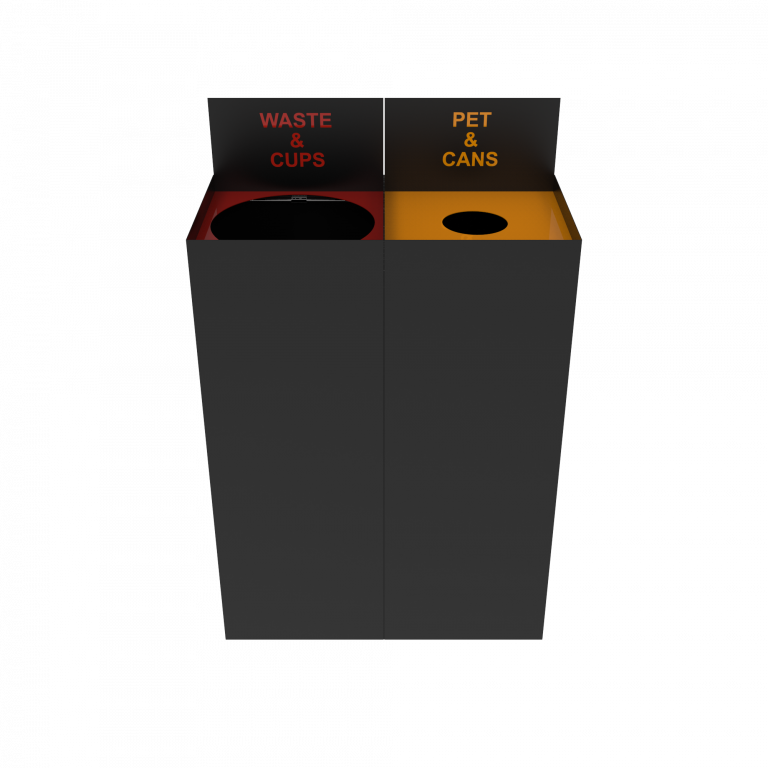 MEDELE PC modern urban recycle bins in sheet metal - Binsignia®