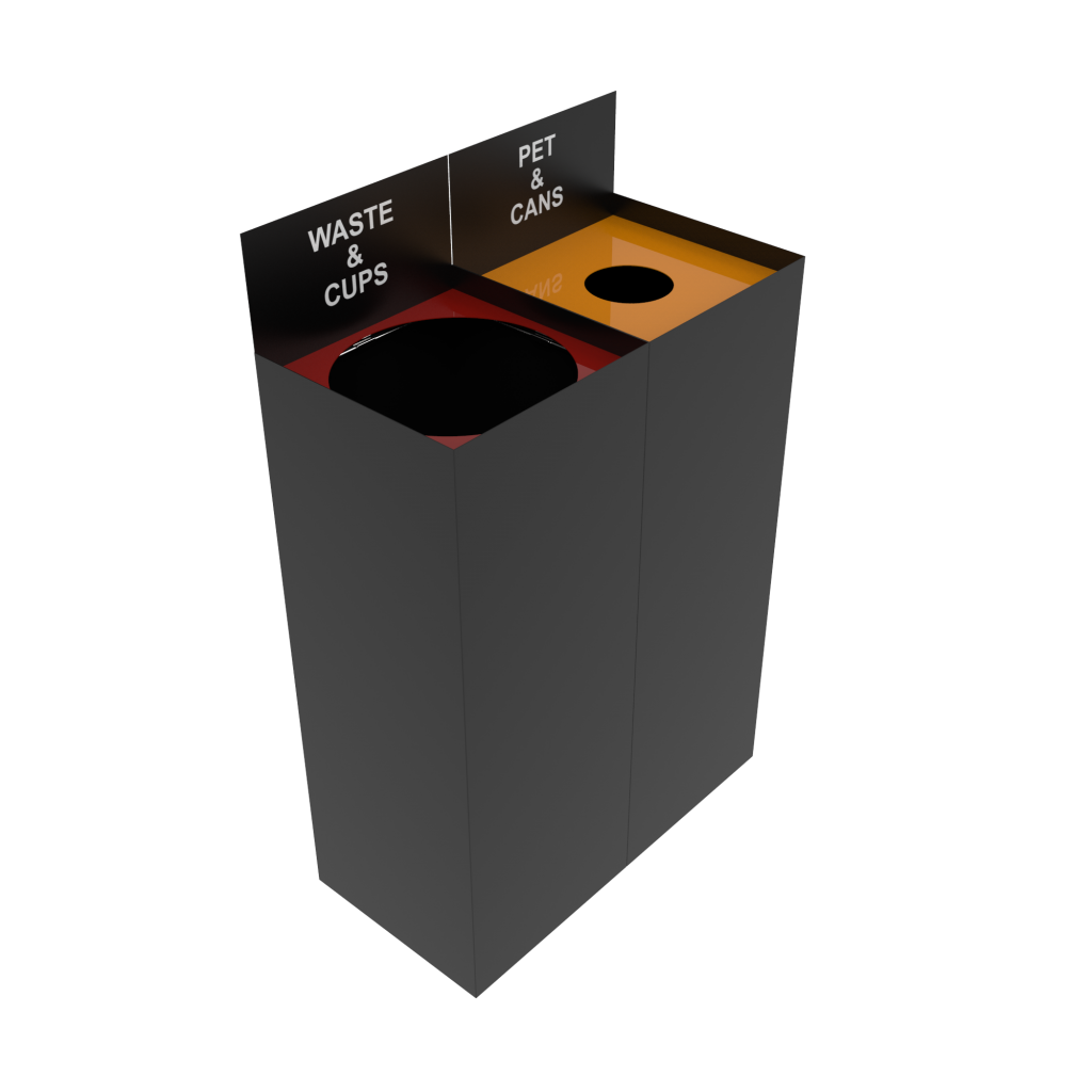 MEDELE PC modern urban recycle bins in sheet metal - Binsignia®