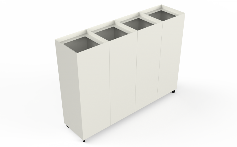 MEDELE PC modern urban recycle bins in sheet metal - Binsignia