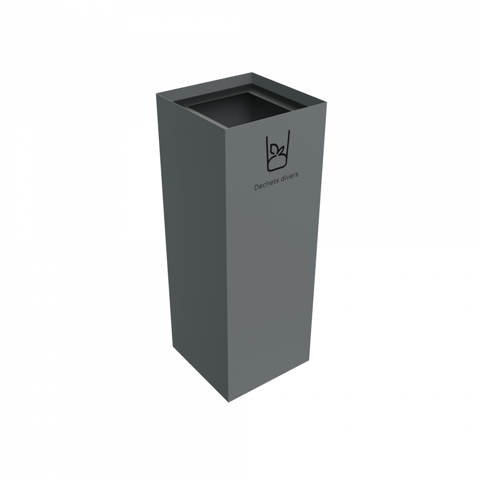 MEDELE PC modern urban recycle bins in sheet metal - Binsignia