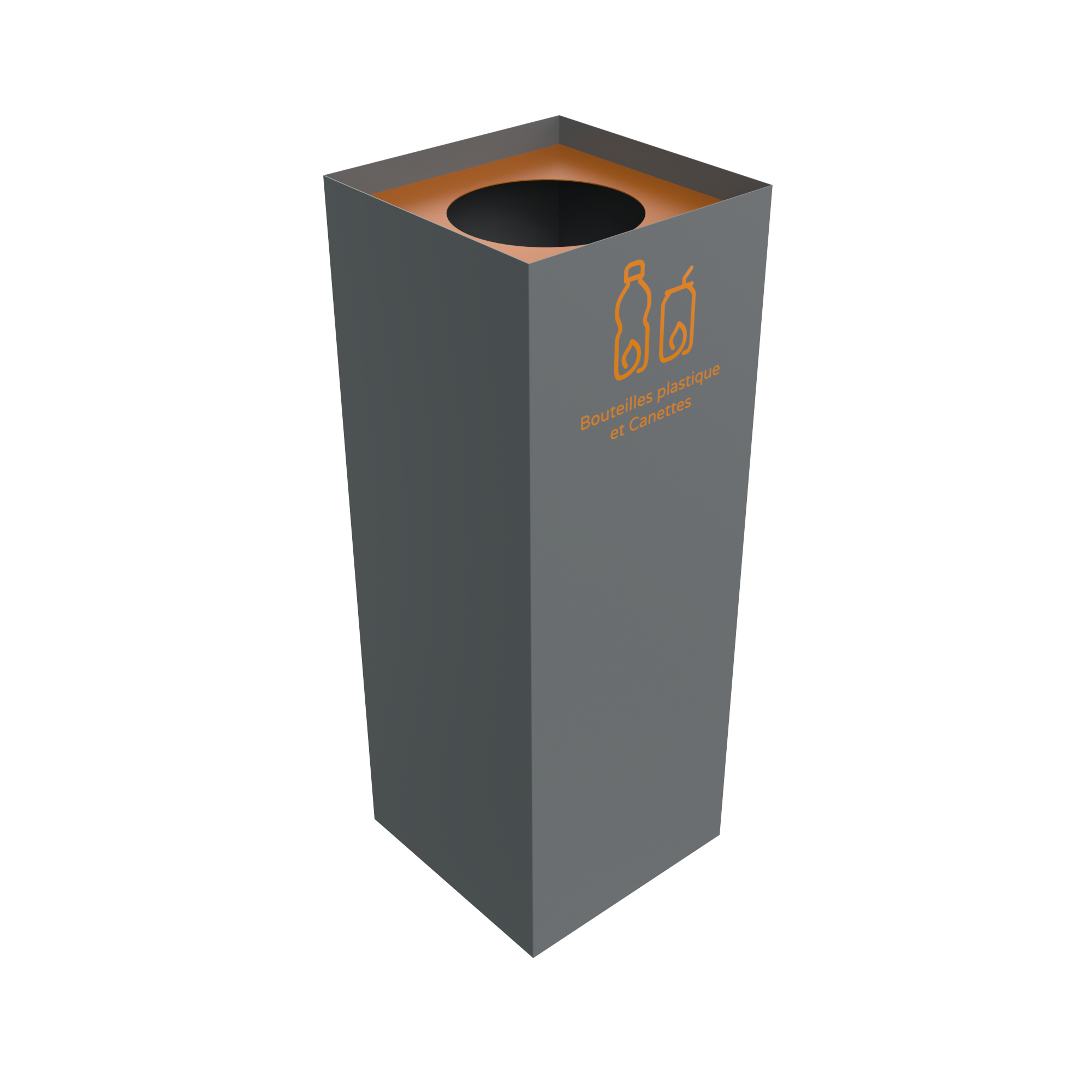 MEDELE PC modern urban recycle bins in sheet metal - Binsignia