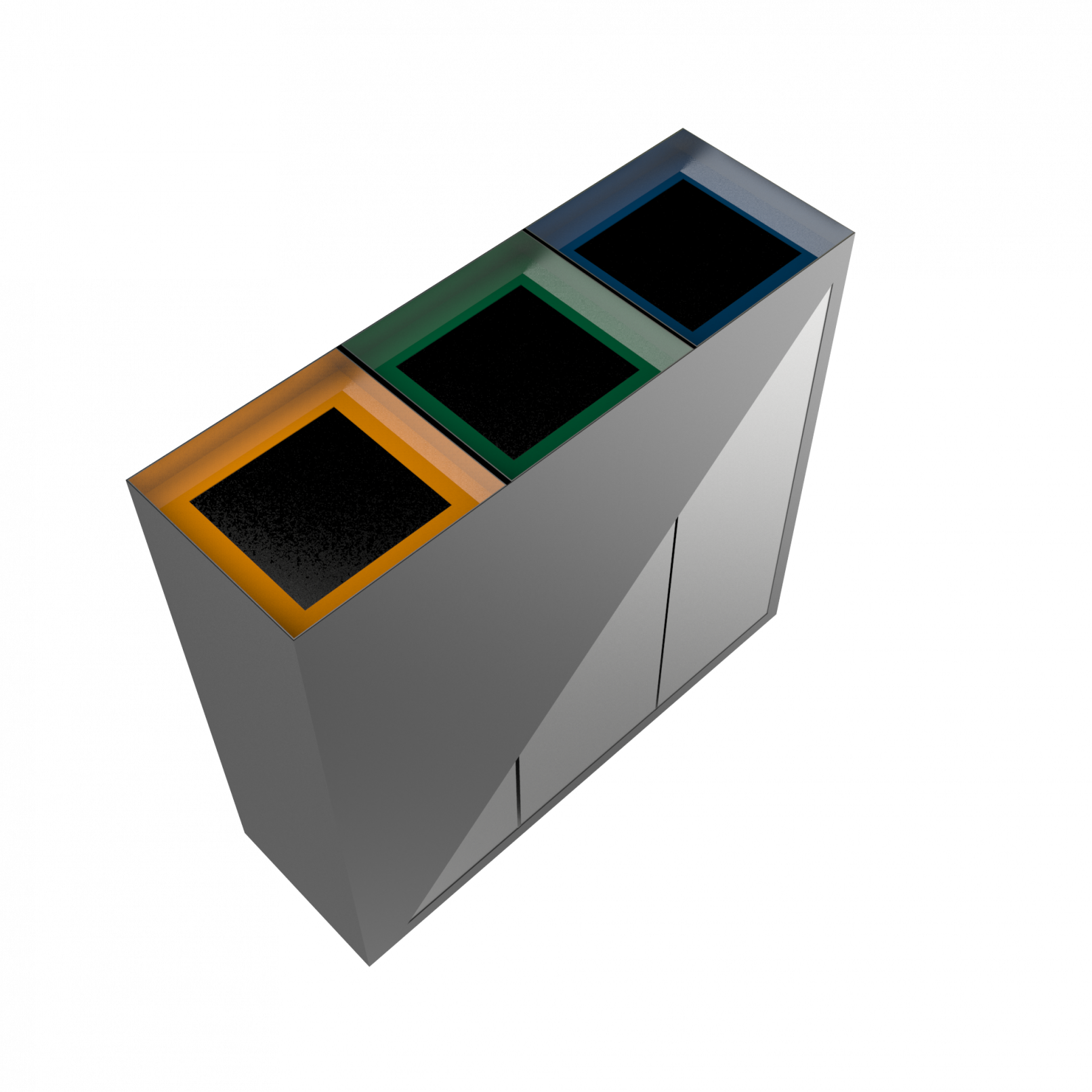 MEDELE SST modern urban recycle bins in stainless steel - Binsignia®