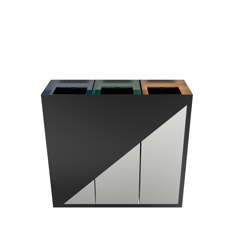 MEDELE SST modern urban recycle bins in stainless steel - Binsignia®