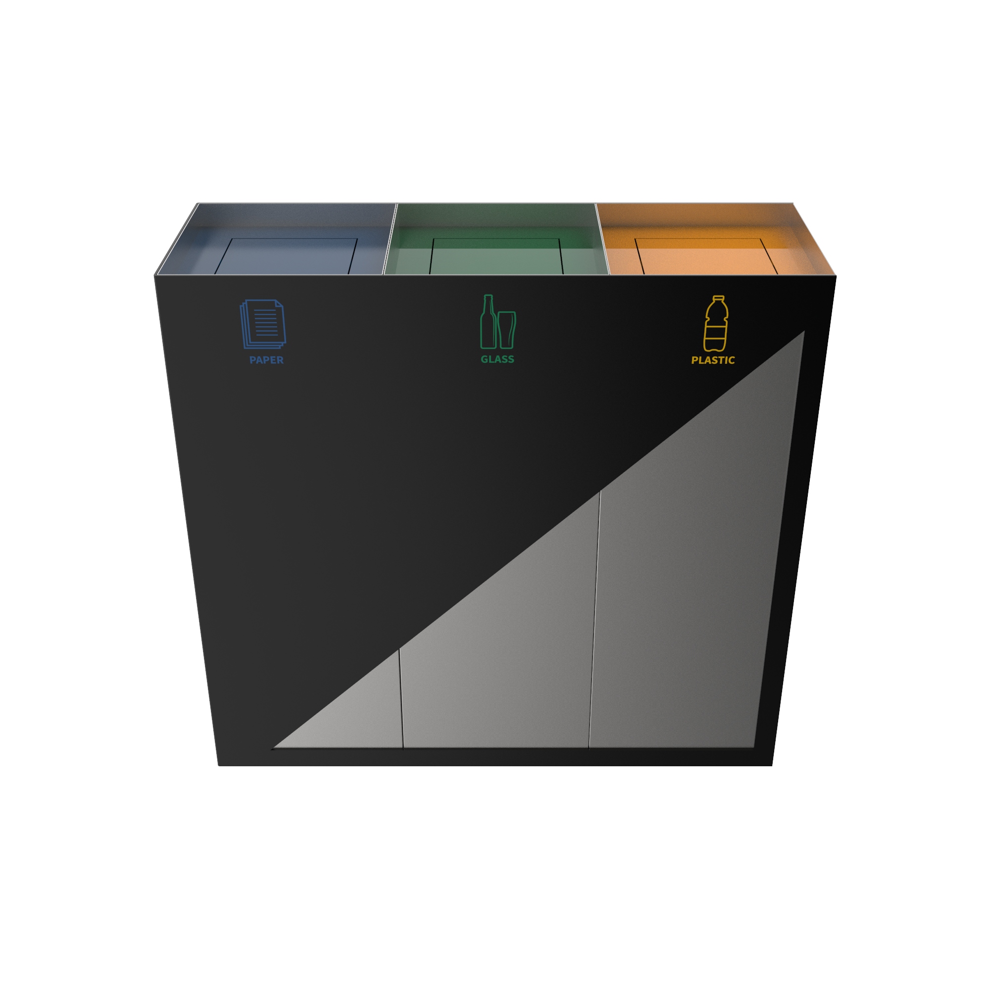 MEDELE SST modern urban recycle bins in stainless steel - Binsignia