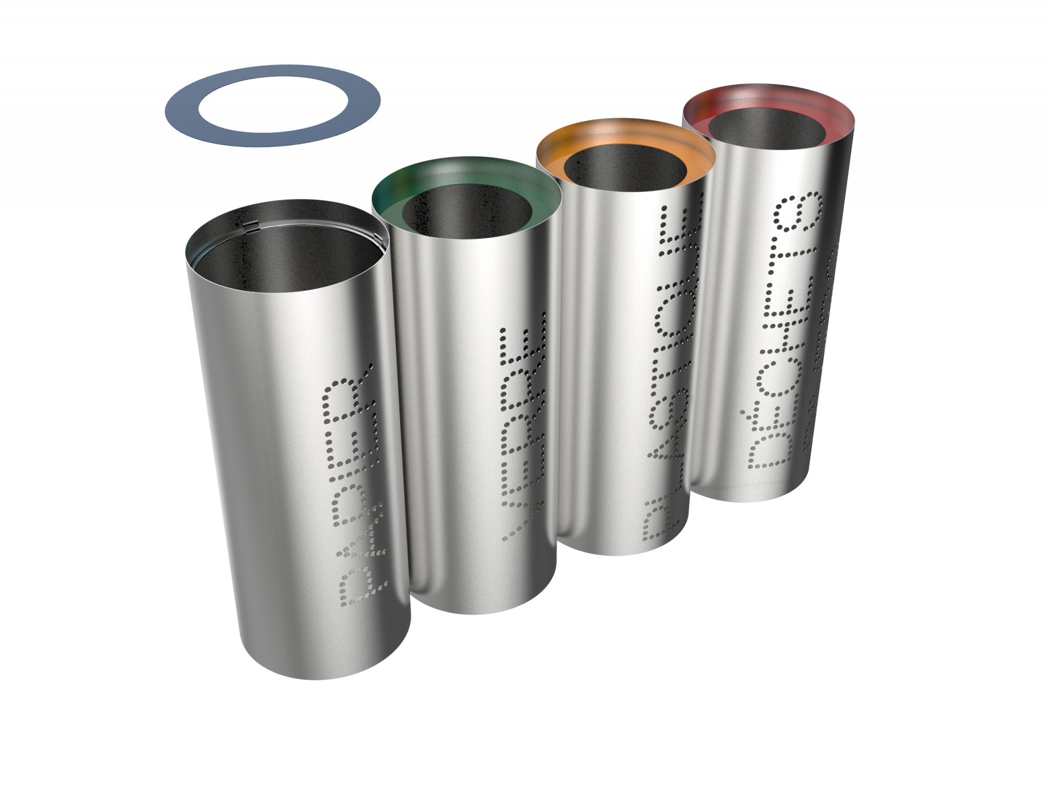 MUNDIN SST stylish recycle bins in stainless steel - Binsignia®