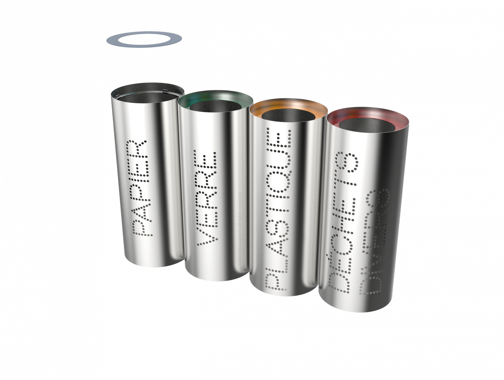 MUNDIN SST stylish recycle bins in stainless steel - Binsignia®