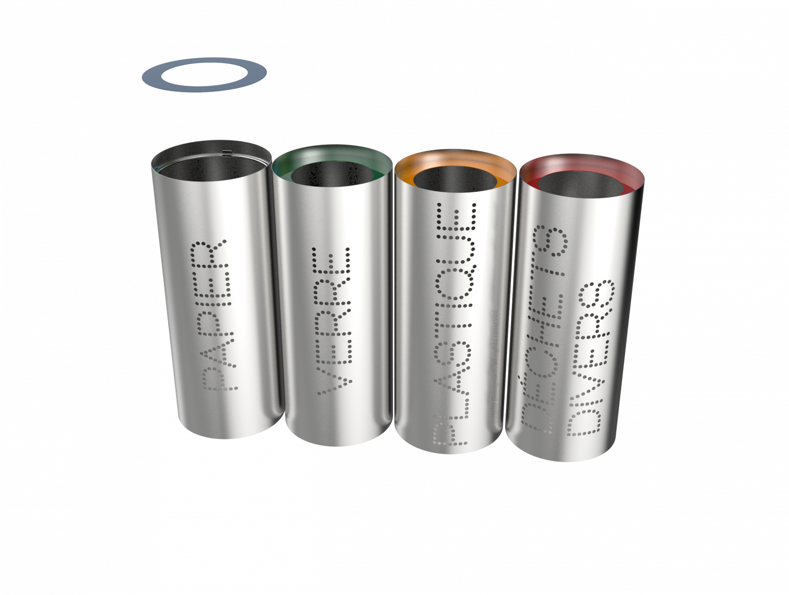 MUNDIN SST stylish recycle bins in stainless steel - Binsignia®