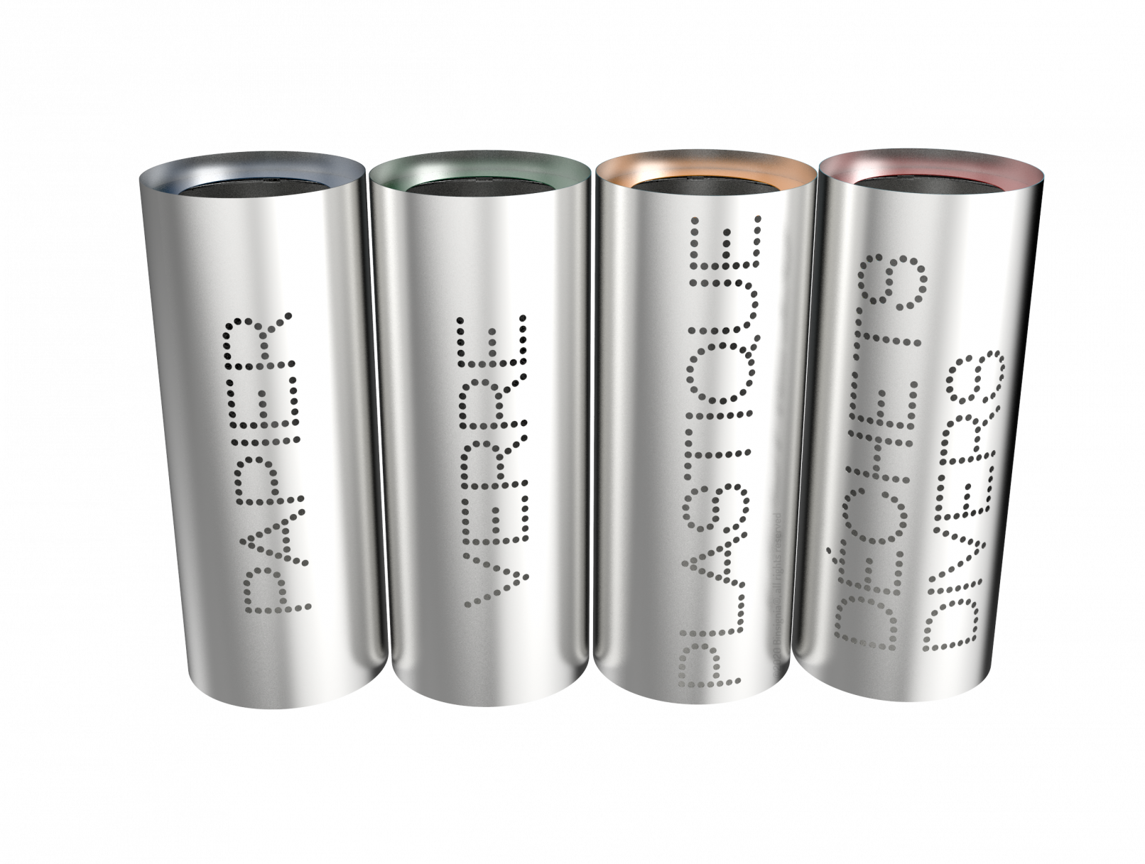 MUNDIN SST stylish recycle bins in stainless steel - Binsignia®