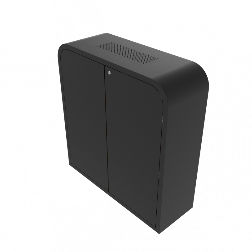 PEGAS PC modern urban recycle bin station in powder coated metal ...