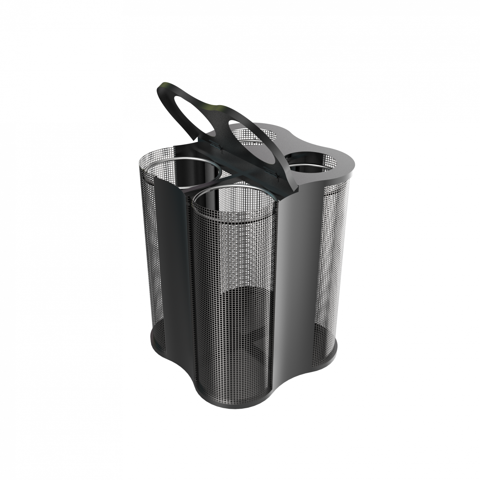POLARIS PCM elegant symmetric shape recycling station in sheet metal ...