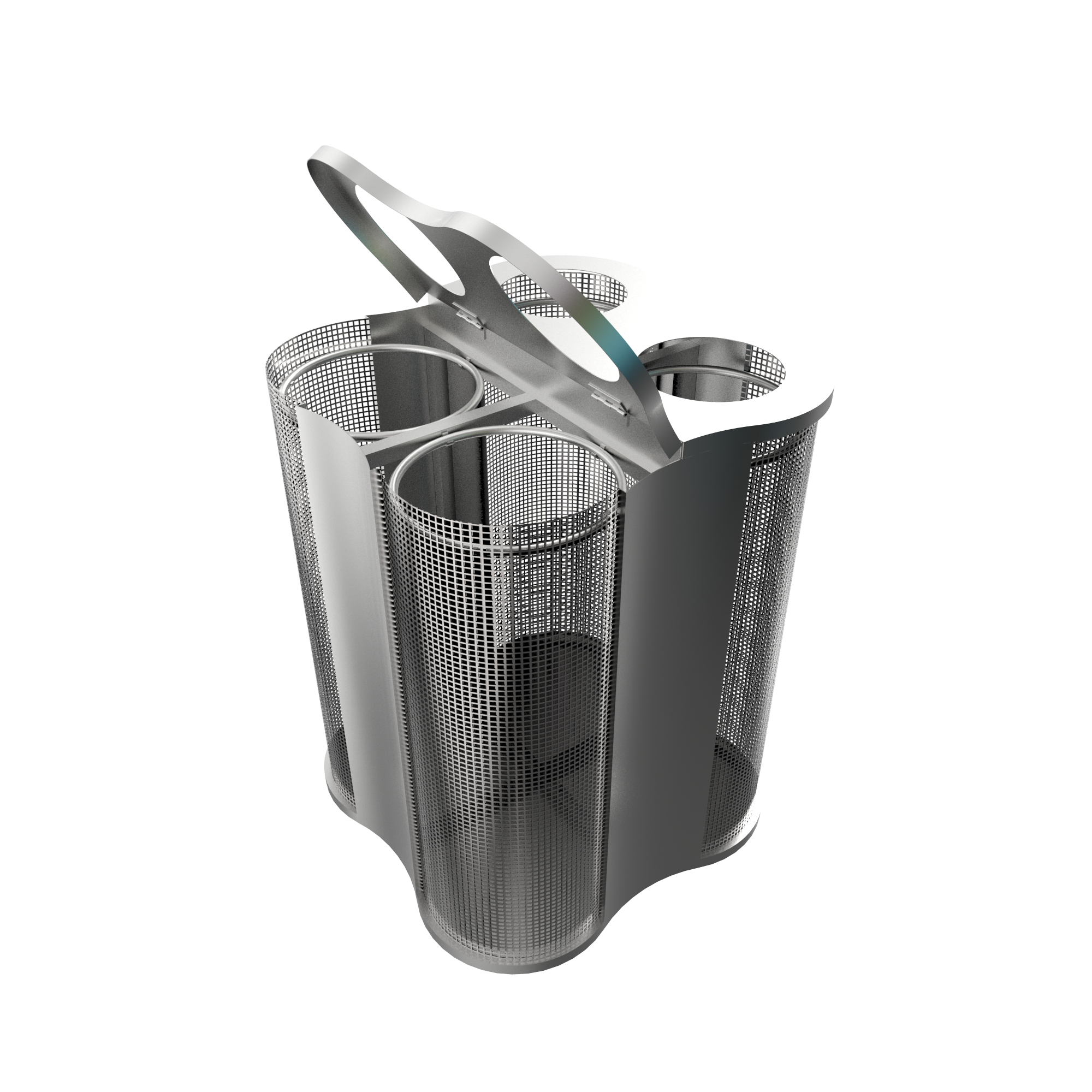 POLARIS SSTM elegant symmetric shape recycle bin option in stainless ...