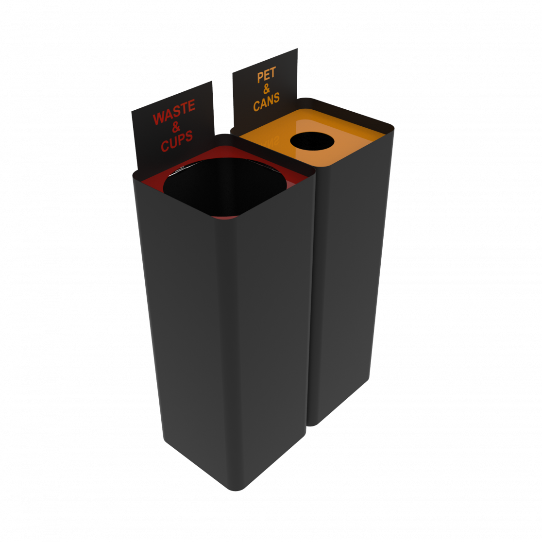 SALLIERE PC modern recycle bins made of sheet metal - Binsignia®