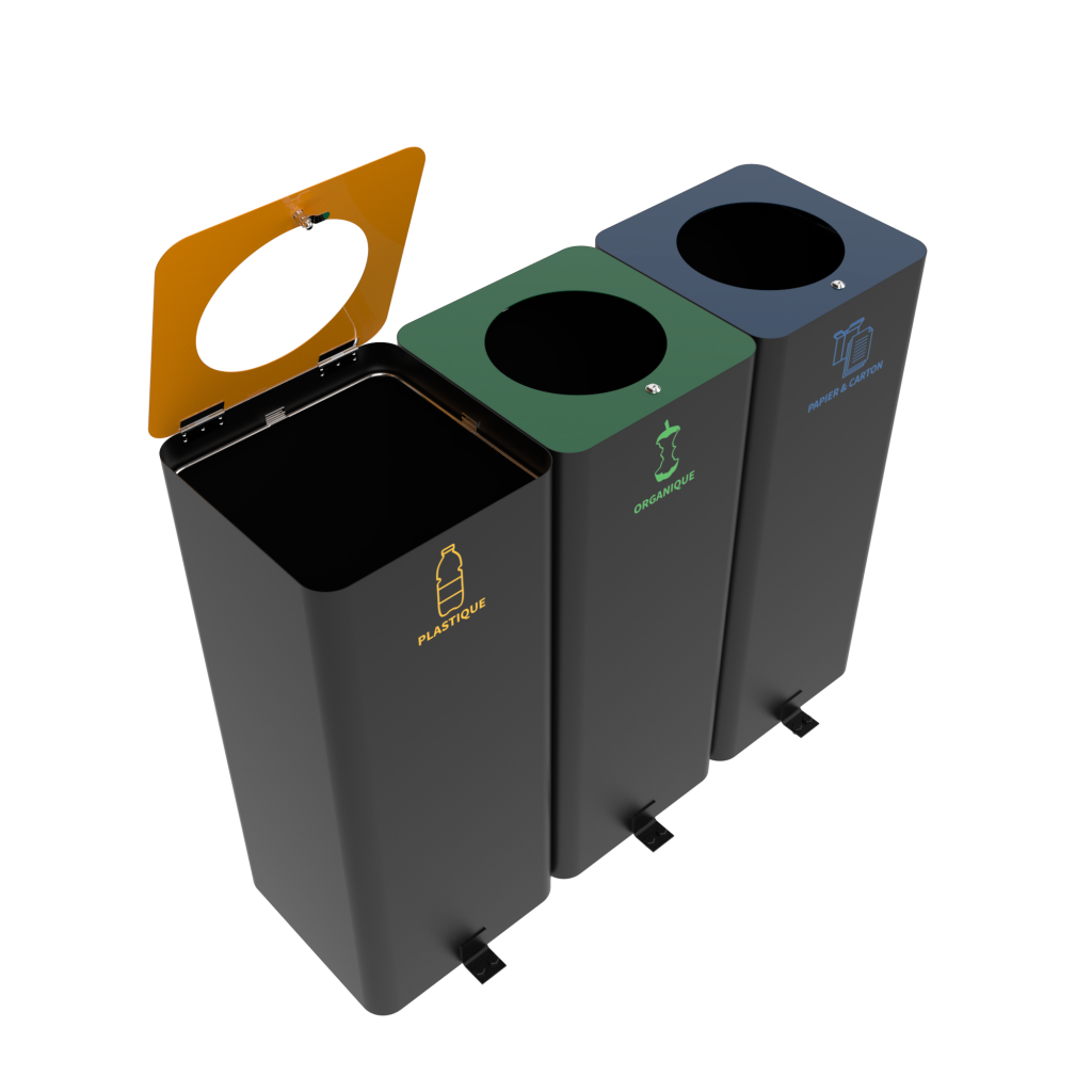 SALLIERE PC modern recycle bins made of sheet metal - Binsignia®