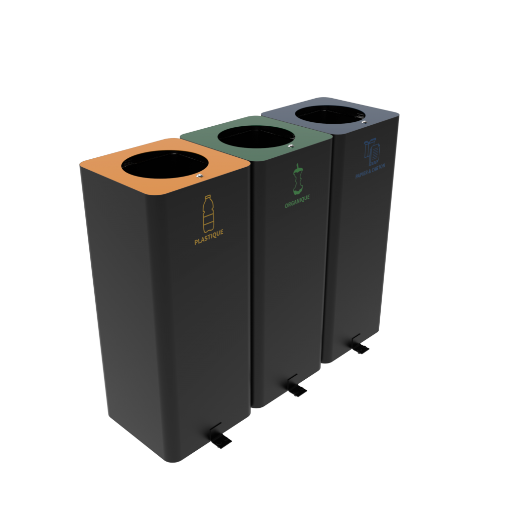 SALLIERE PC modern recycle bins made of sheet metal - Binsignia®