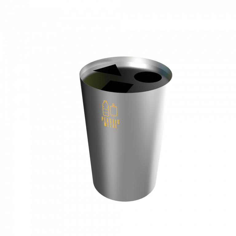 SINGLA SST modern round recycle bins in stainless steel - Binsignia®