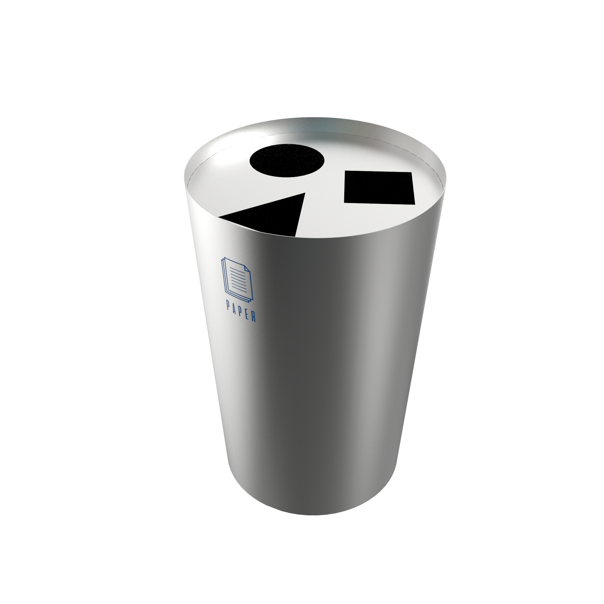 SINGLA SST modern round recycle bins in stainless steel - Binsignia®