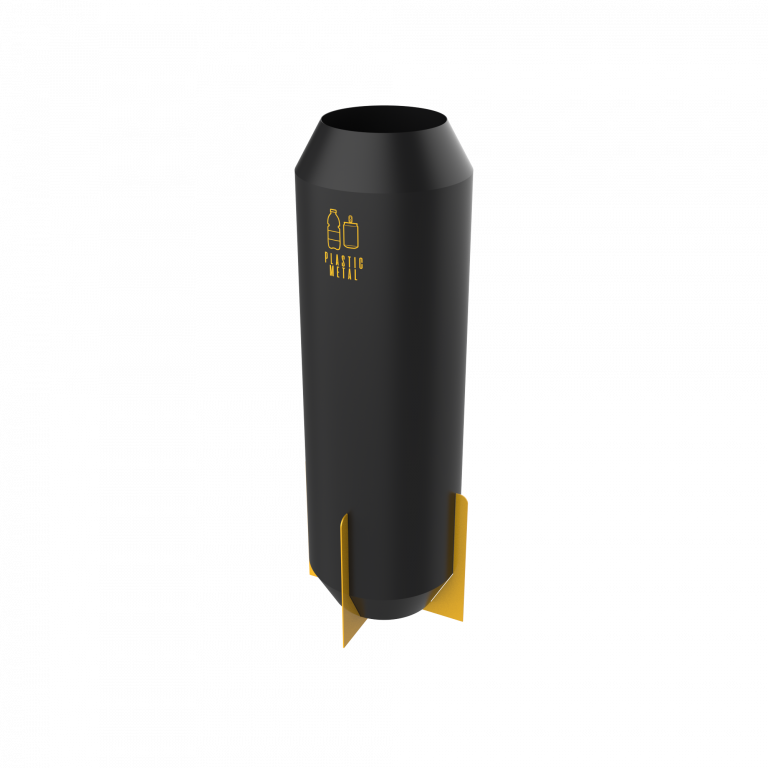 SPIKA PC futuristic stylish recycle bins in sheet metal - Binsignia®