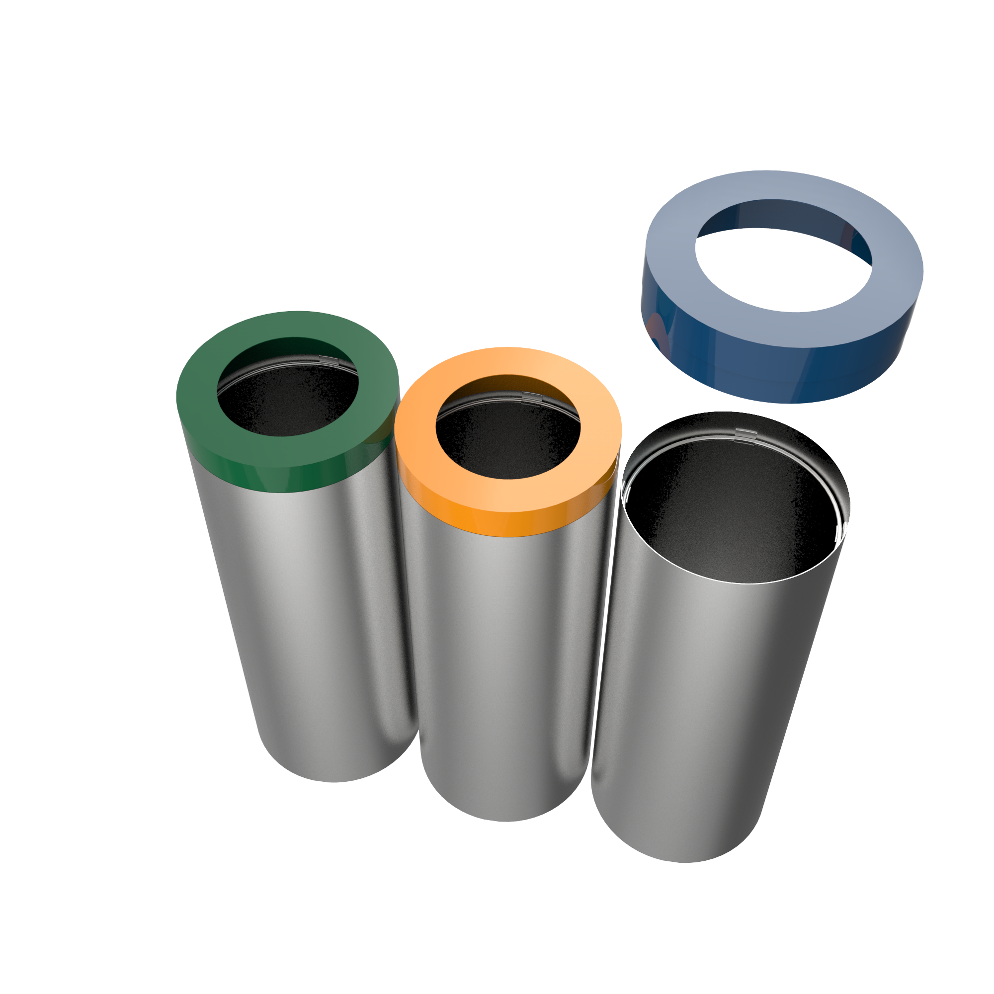 STELLA SST round recycle bins made of stainless steel - Binsignia®