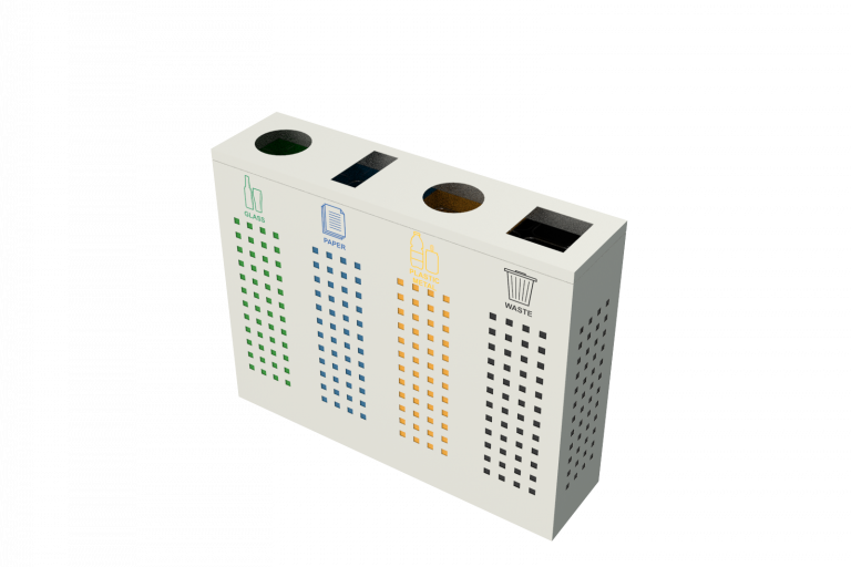 ALBRIS PC color coded sheet metal selective recycle bin - Binsignia®