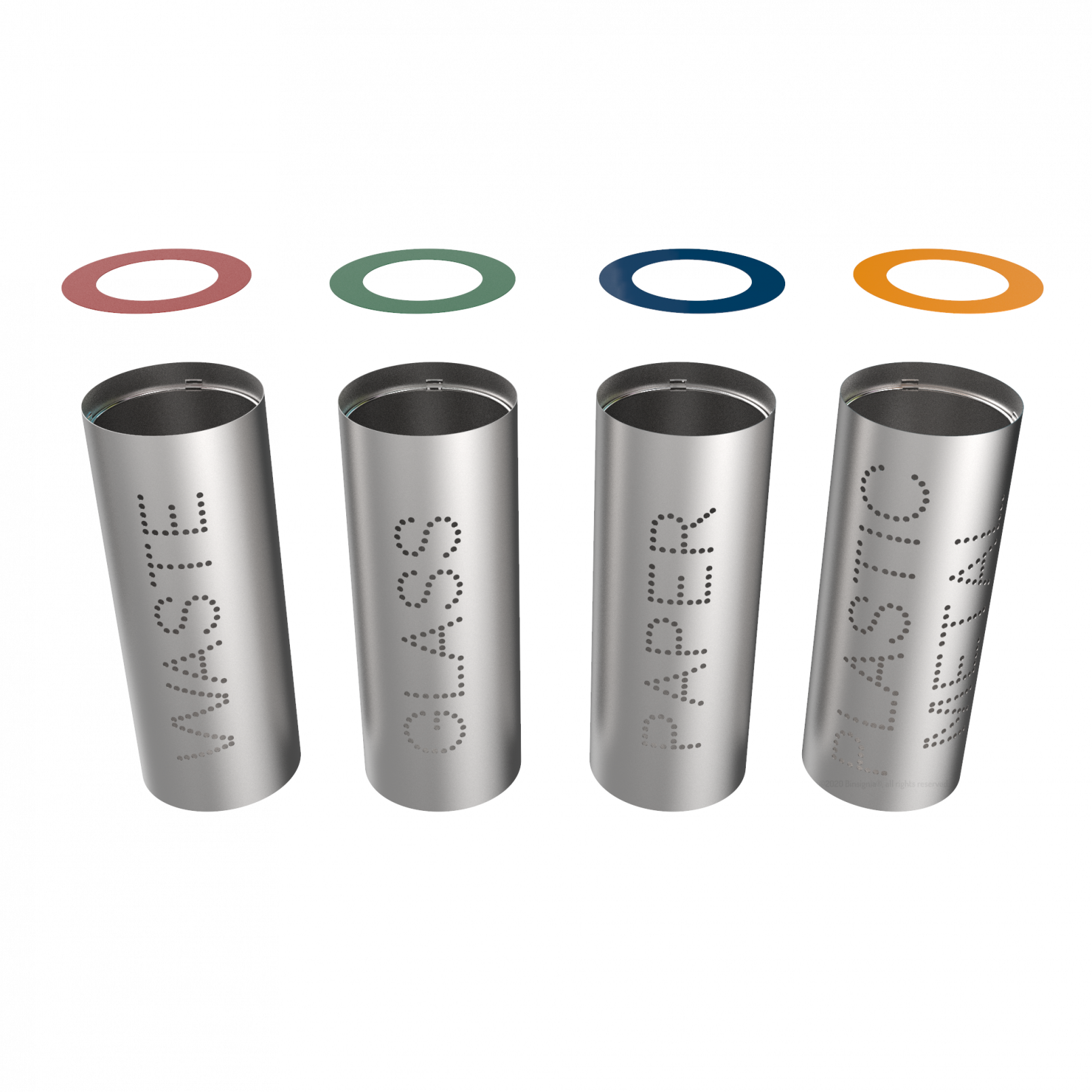 MUNDIN SST stylish recycle bins in stainless steel - Binsignia®