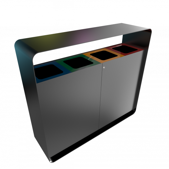 ARIZARO PC attractive design recycle waste bins in powder coated metal ...