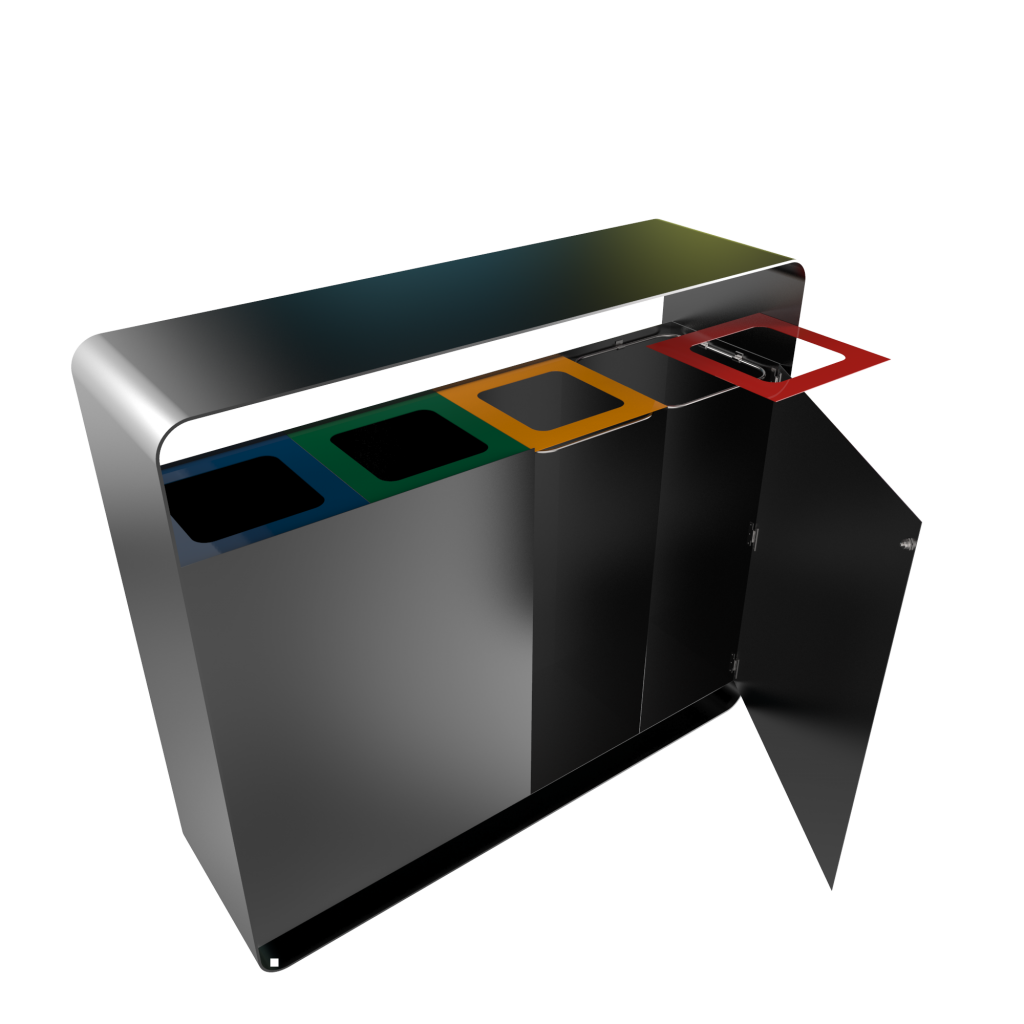 ARIZARO PC attractive design recycle waste bins in powder coated metal ...