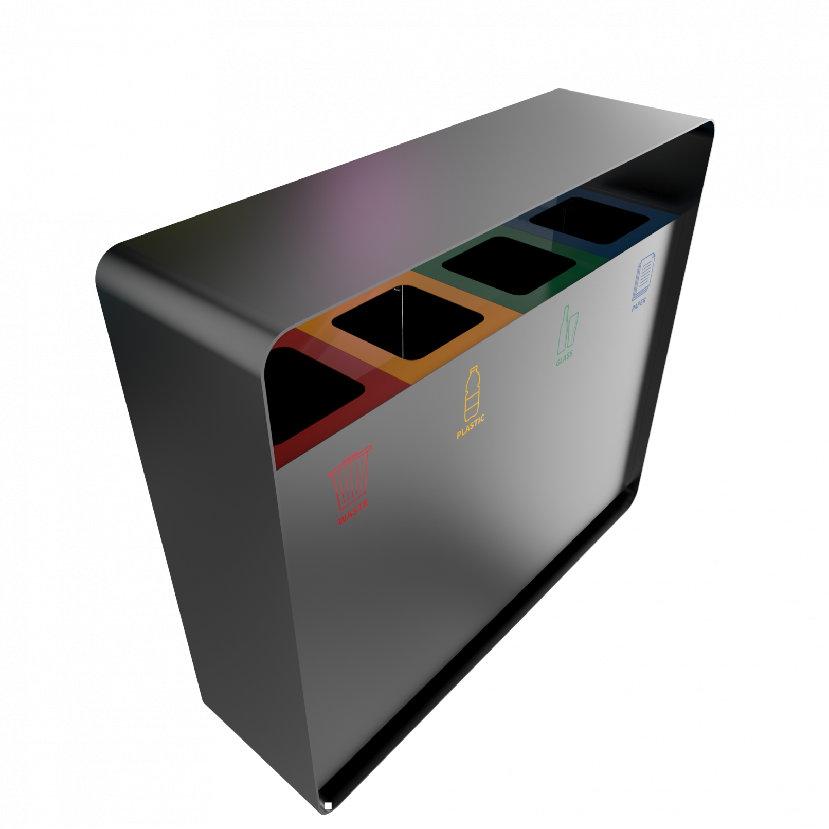 ARIZARO PC attractive design recycle waste bins in powder coated metal ...