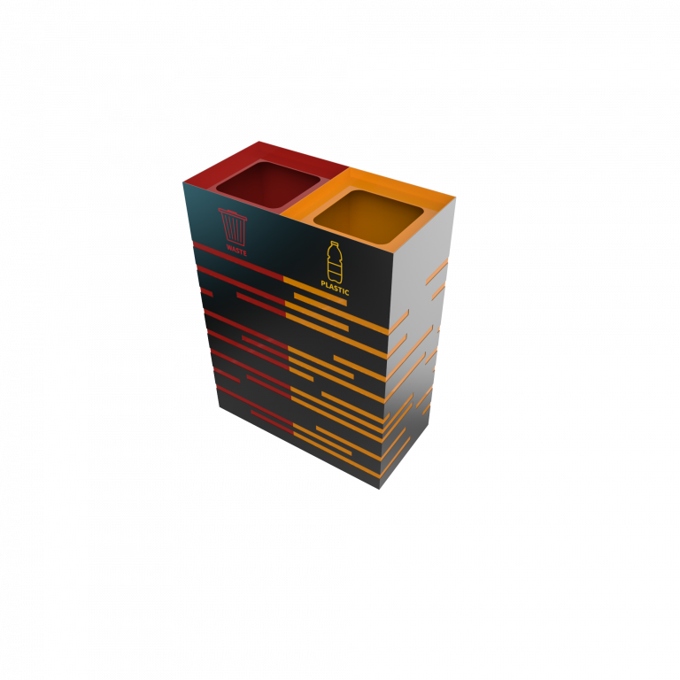 KANDEL PC powder coated metal trash bins for selective waste collection ...