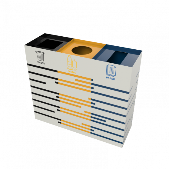 KANDEL PC powder coated metal trash bins for selective waste collection ...