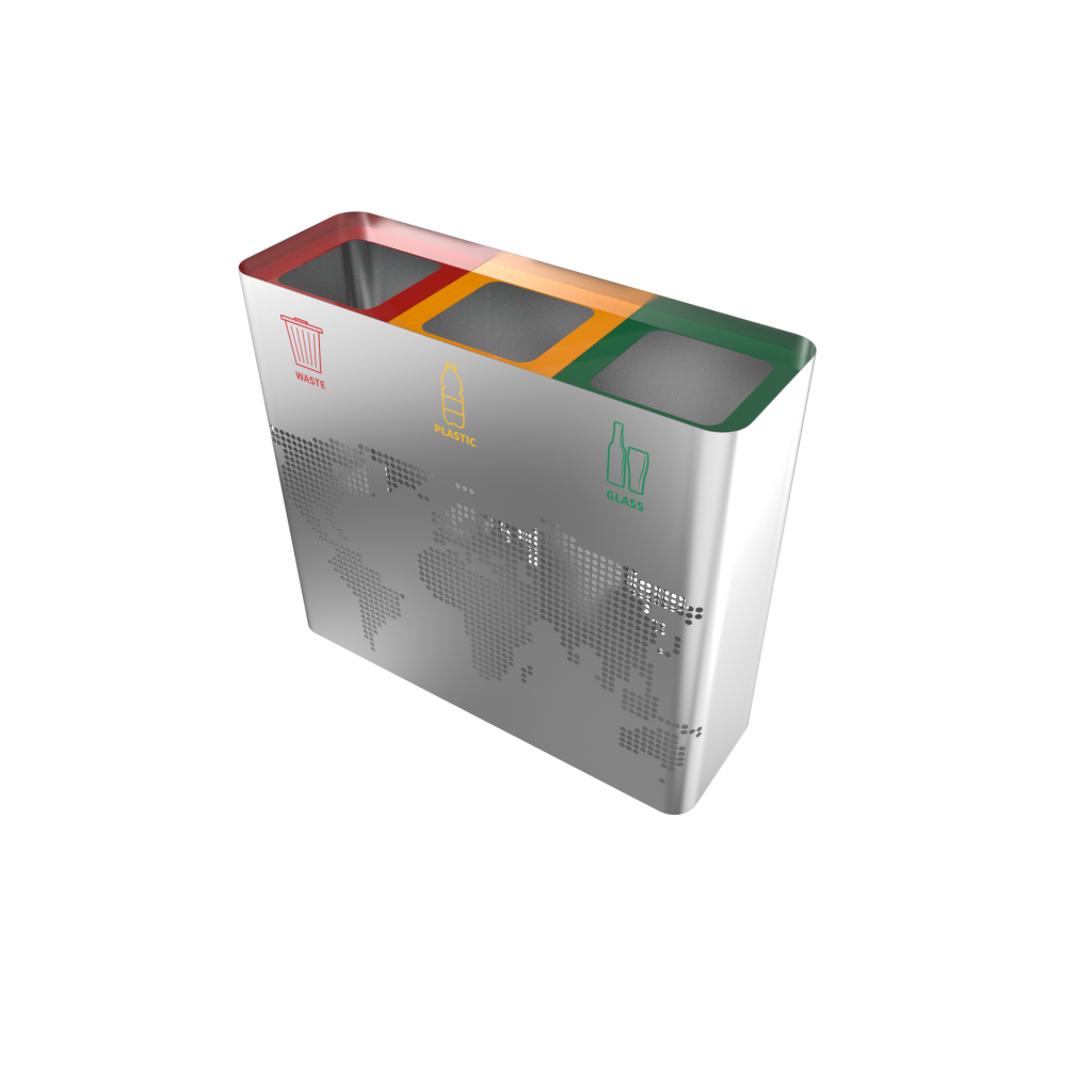MISTI SST modern design stainless steel recycle bins - Binsignia®