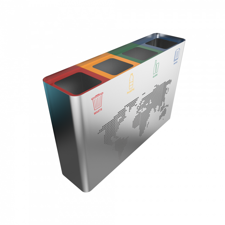 MISTI SST modern design stainless steel recycle bins - Binsignia®