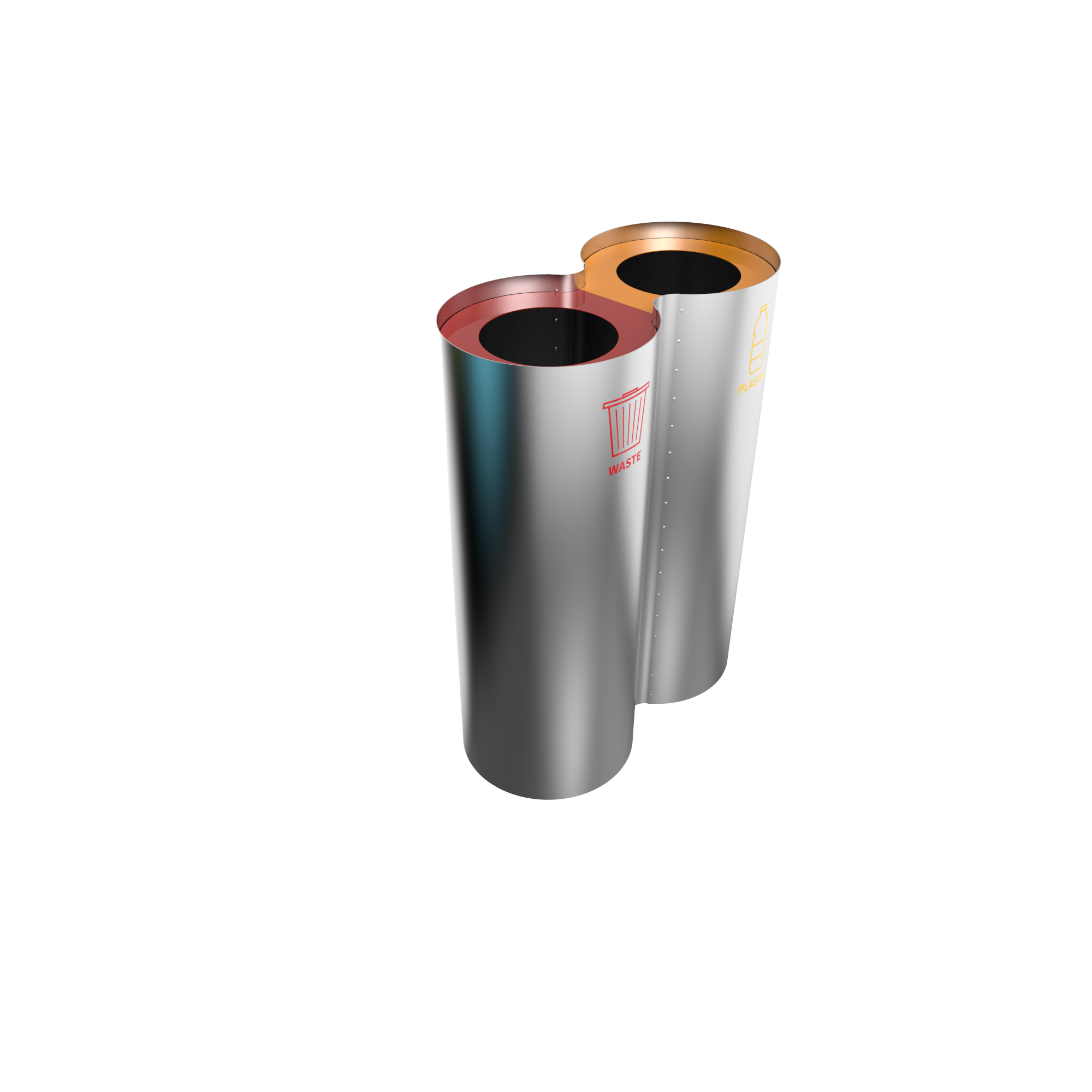 SAJAMA SST efficient stainless steel recycle bins - Binsignia