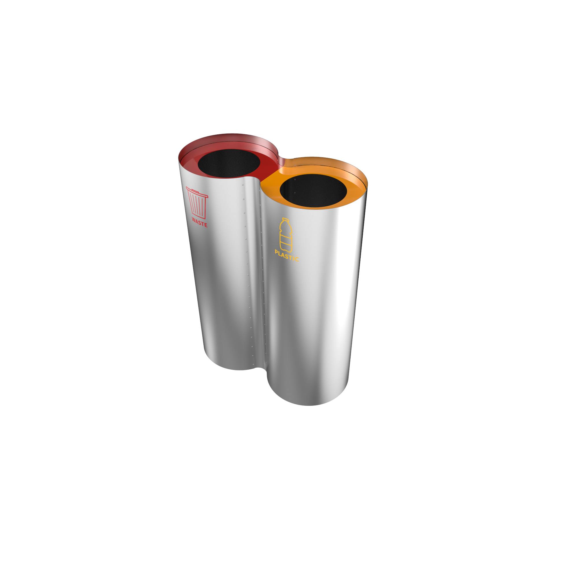 SAJAMA SST efficient stainless steel recycle bins - Binsignia