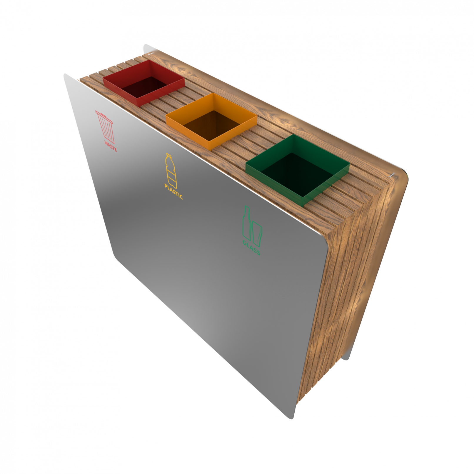 TOLIMA SST ingenious stainless steel and wood modern recycle bins ...