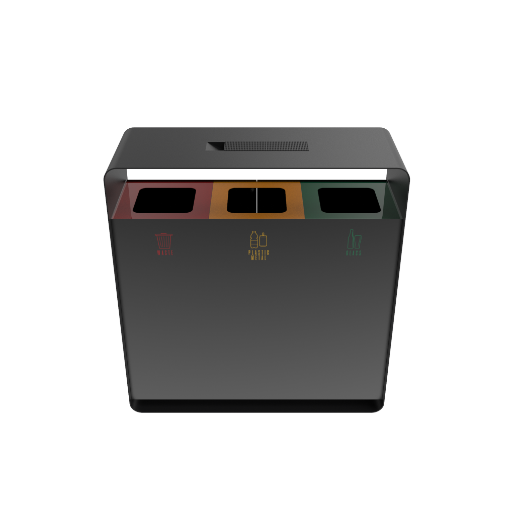 ARIZARO AT PC attractive design sheet metal waste bins with ashtray ...