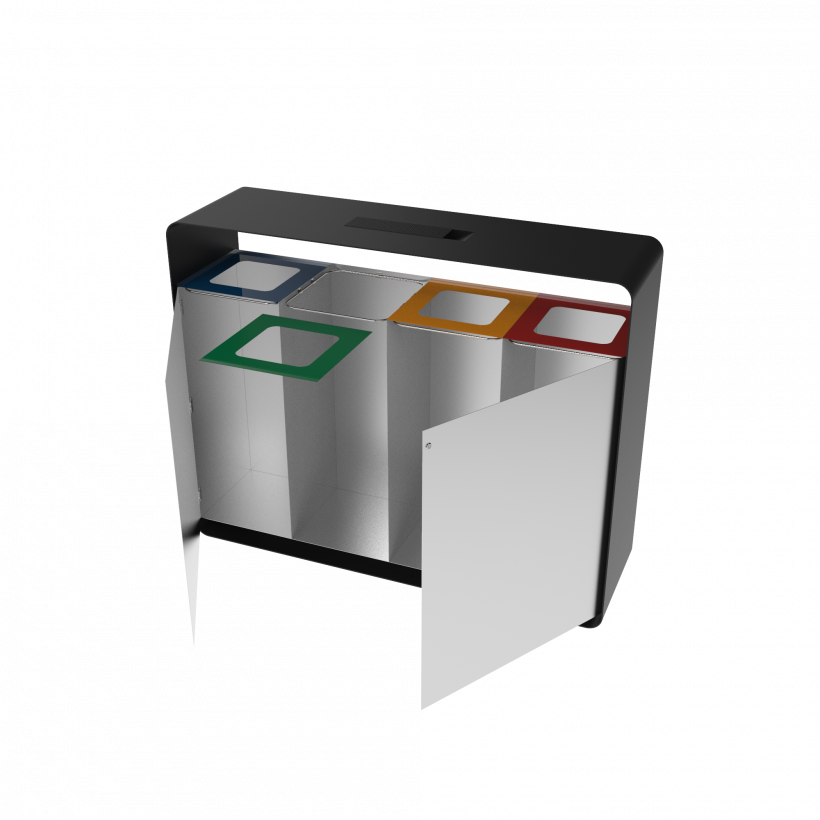 ARIZARO AT SST attractive design stainless steel waste bins with ...