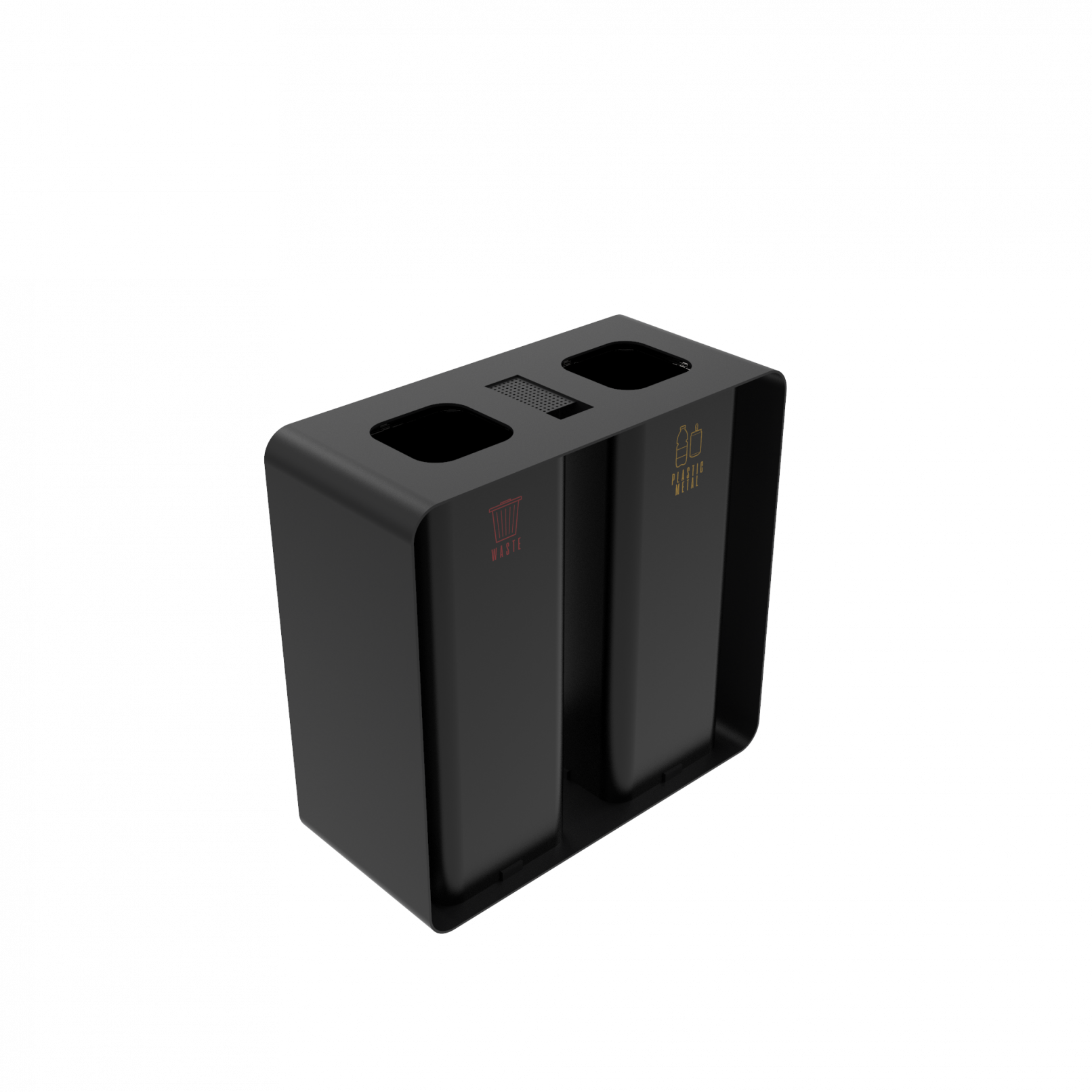 PARRAL PC elegant outdoor sheet metal recycling station with ashtray ...