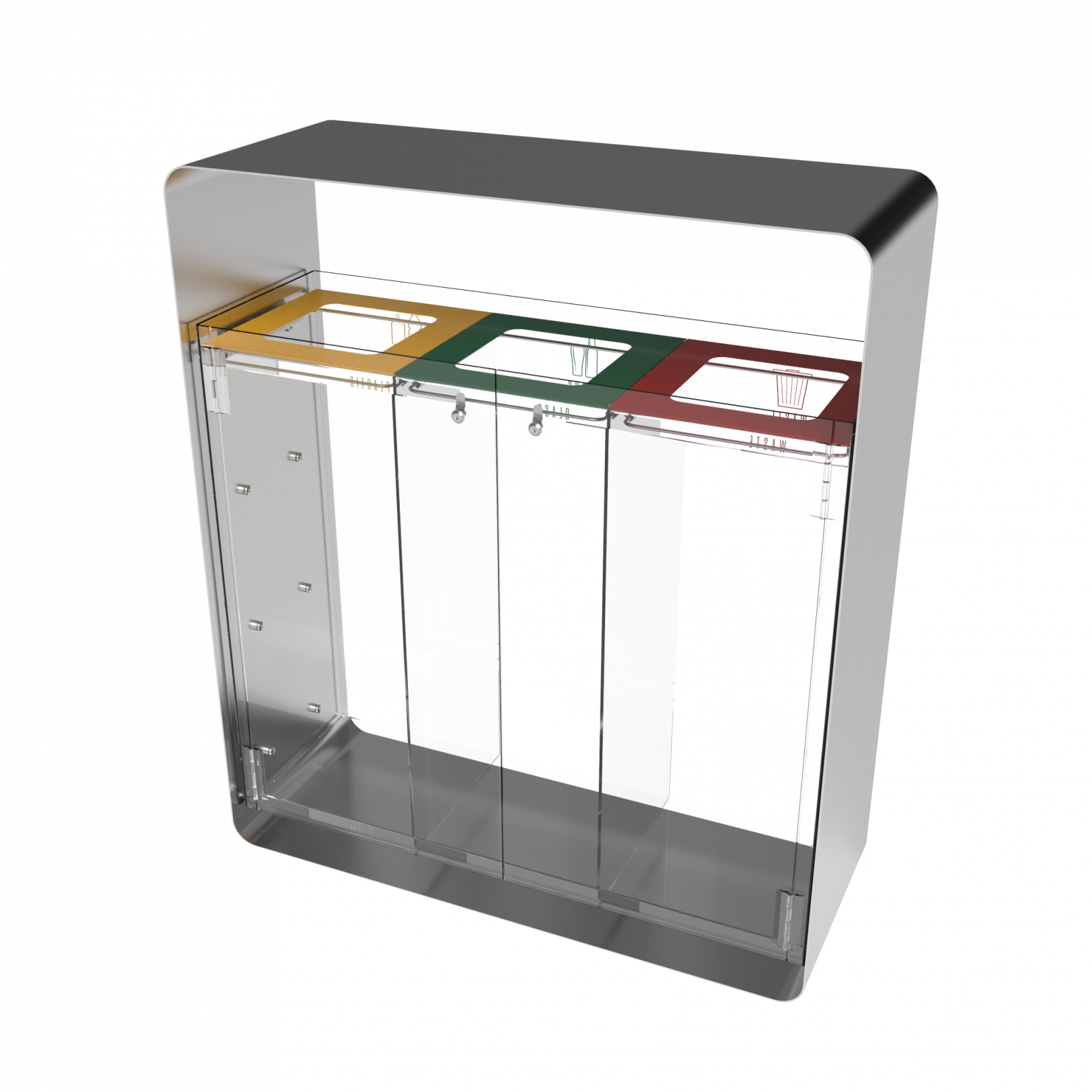 ARIZARO CRYSTAL SST modern design stainless steel and Plexiglas waste ...