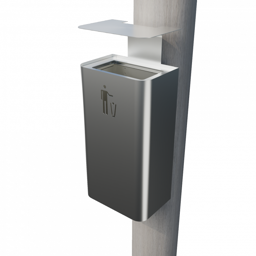 ZENIPOLE SST Wall Mounted Stainless Steel Trash Can - Binsignia®
