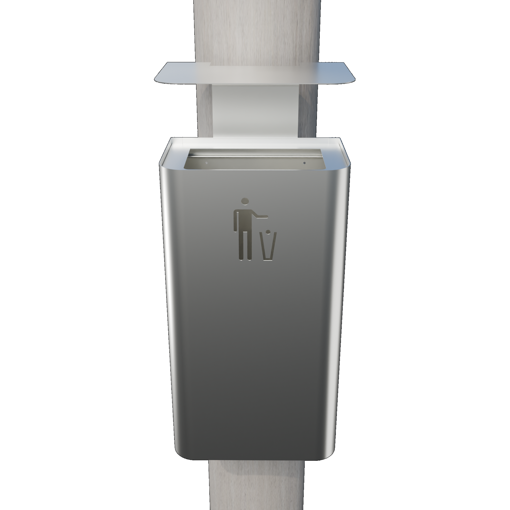 ZENIPOLE SST Wall Mounted Stainless Steel Trash Can - Binsignia®