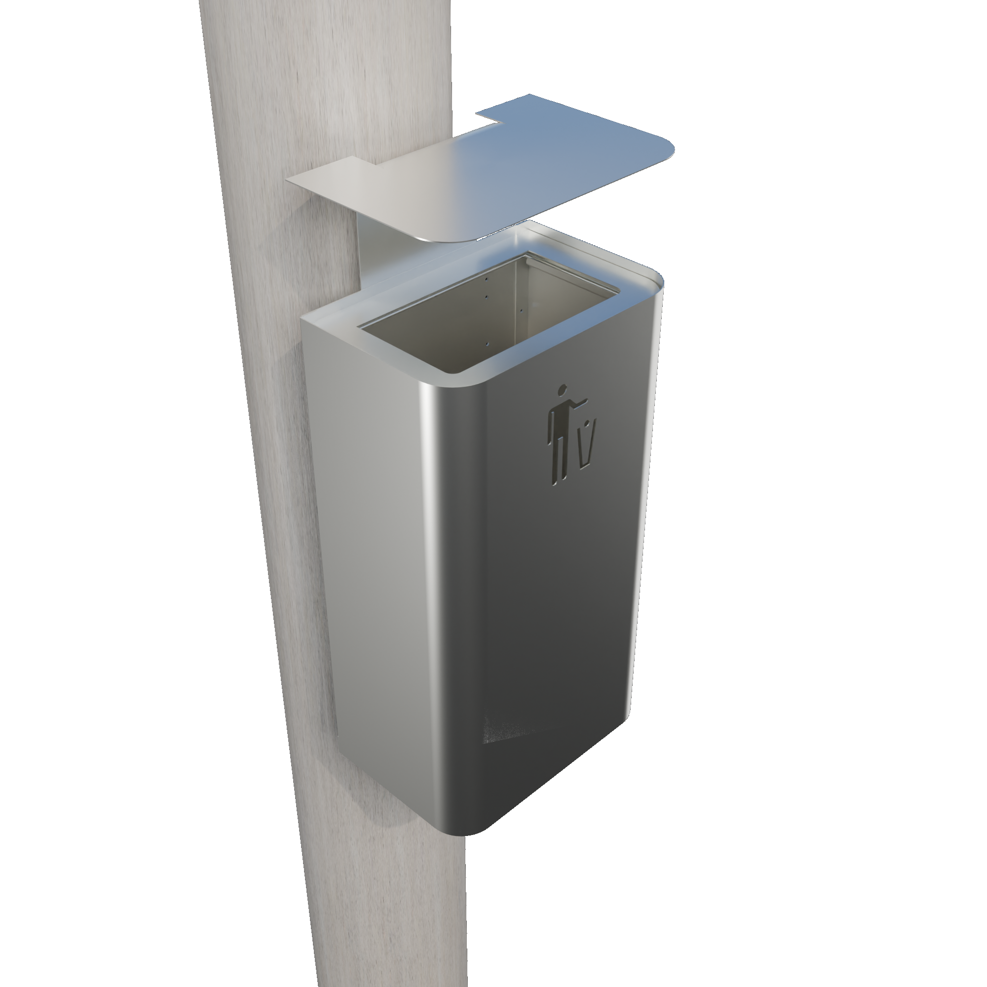 ZENIPOLE SST Wall Mounted Stainless Steel Trash Can - Binsignia®